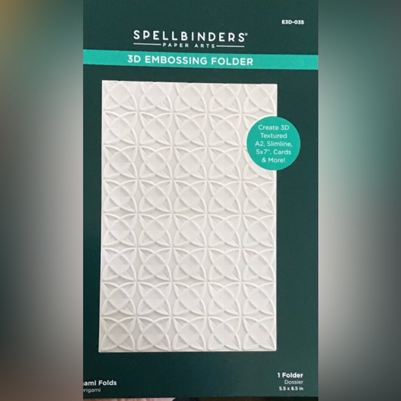 Spellbinders | Office | Spellbinders 3d Origami Folds Embossing Folder | Poshmark